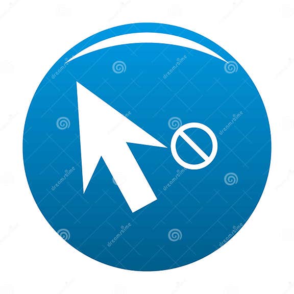 Cursor Stop Icon Blue Vector Stock Vector - Illustration of hand ...