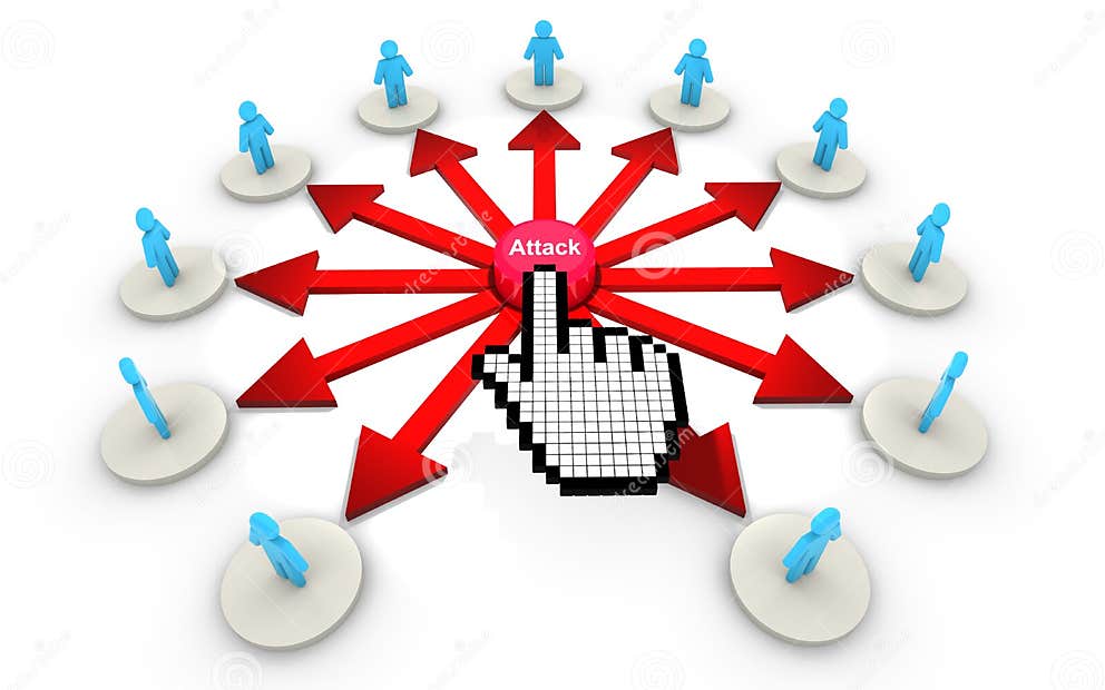 Cursor Symbol Hand Pixelated Clicks on Attack Button Stock Illustration ...