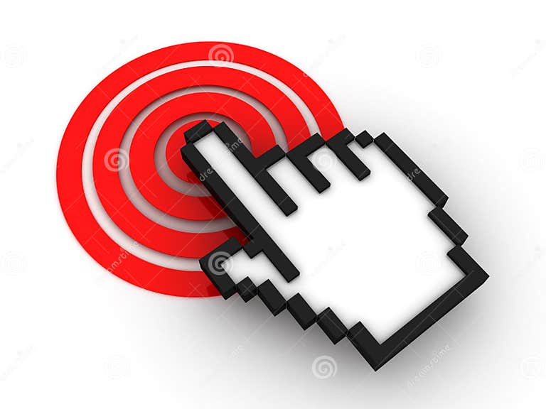 Cursor on target stock illustration. Illustration of technology - 12642189