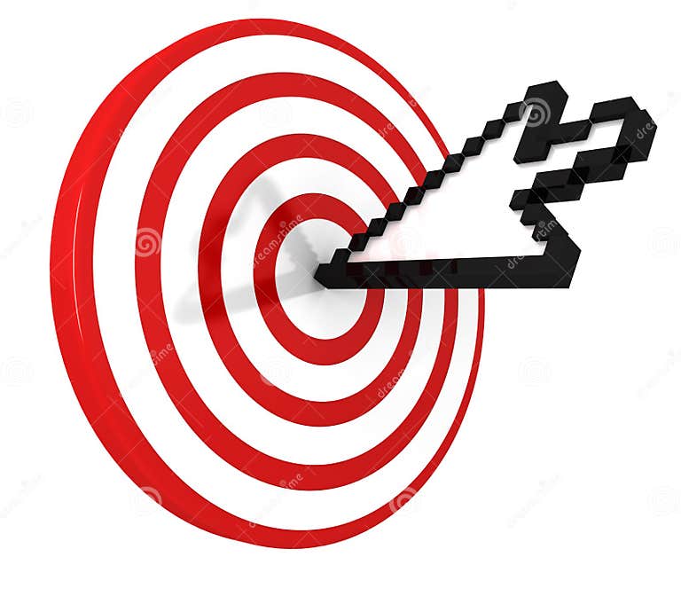 Cursor on target stock illustration. Illustration of arrow - 18212940