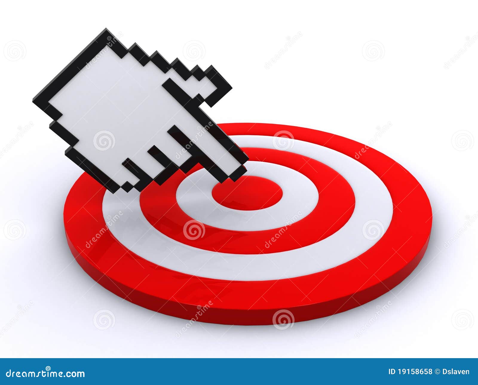 Cursor on target stock illustration. Illustration of click - 19158658