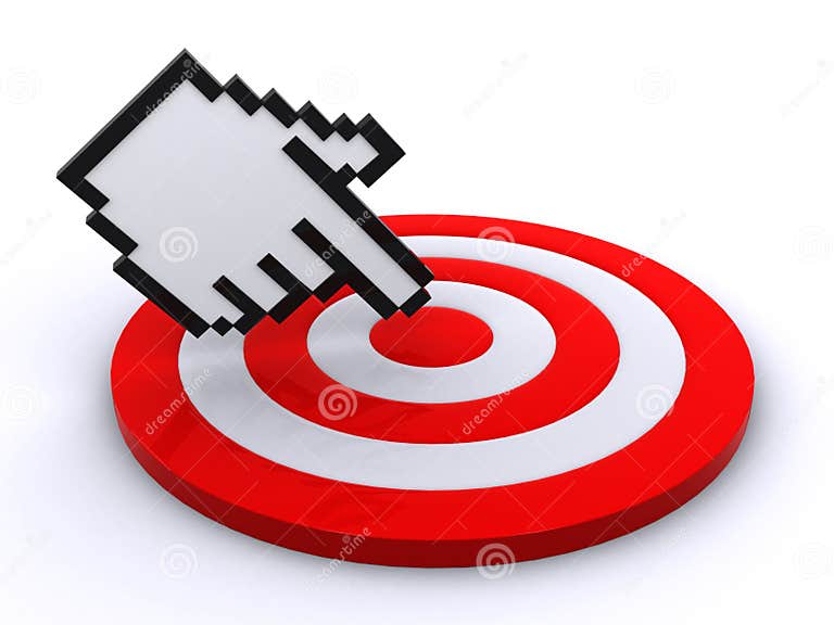 Cursor on target stock illustration. Illustration of click - 19158658
