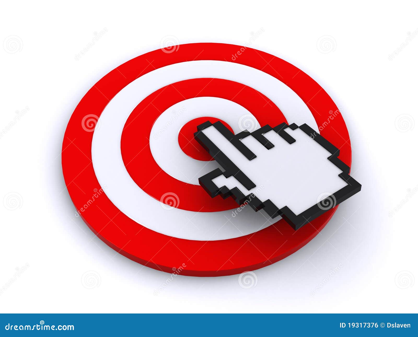 Cursor and target stock illustration. Illustration of sports - 19317376