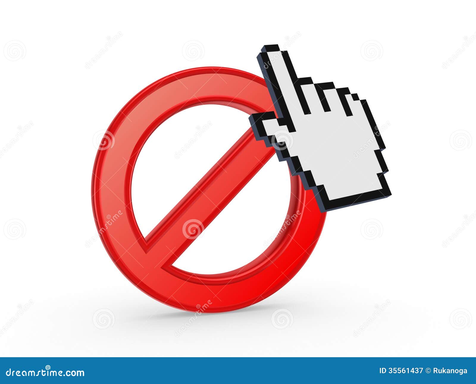 Cursor Und Symbol Des Verbots. Stock Abbildung - Illustration von wahl ...