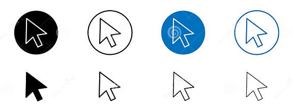 Cursor vecor icon set stock vector. Illustration of mouse - 340389701