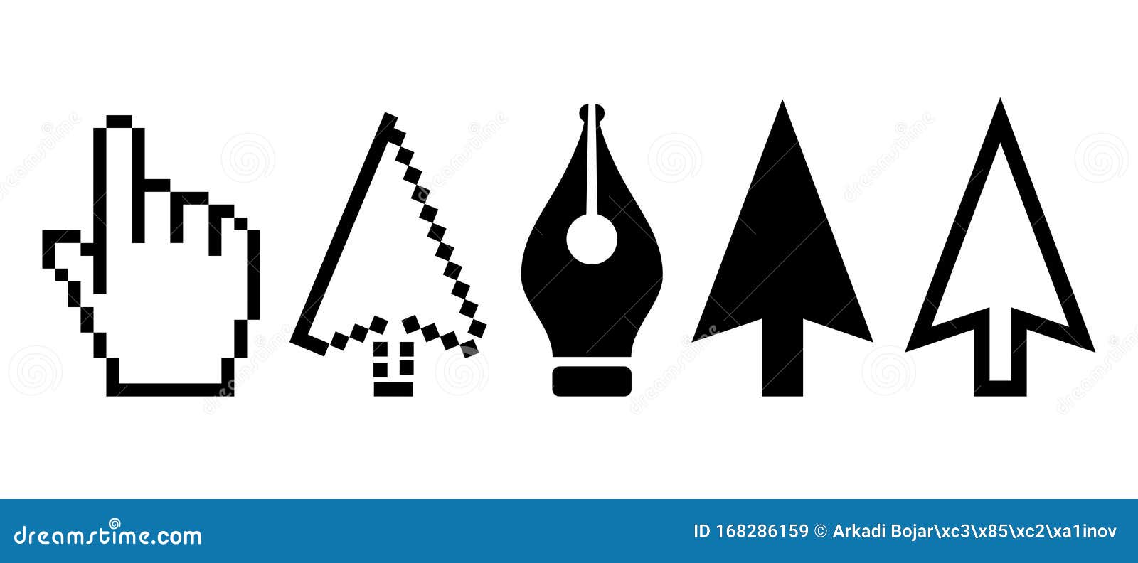 Cursor Vector Illustrationwith Rounded Corners Pointer Icon ...