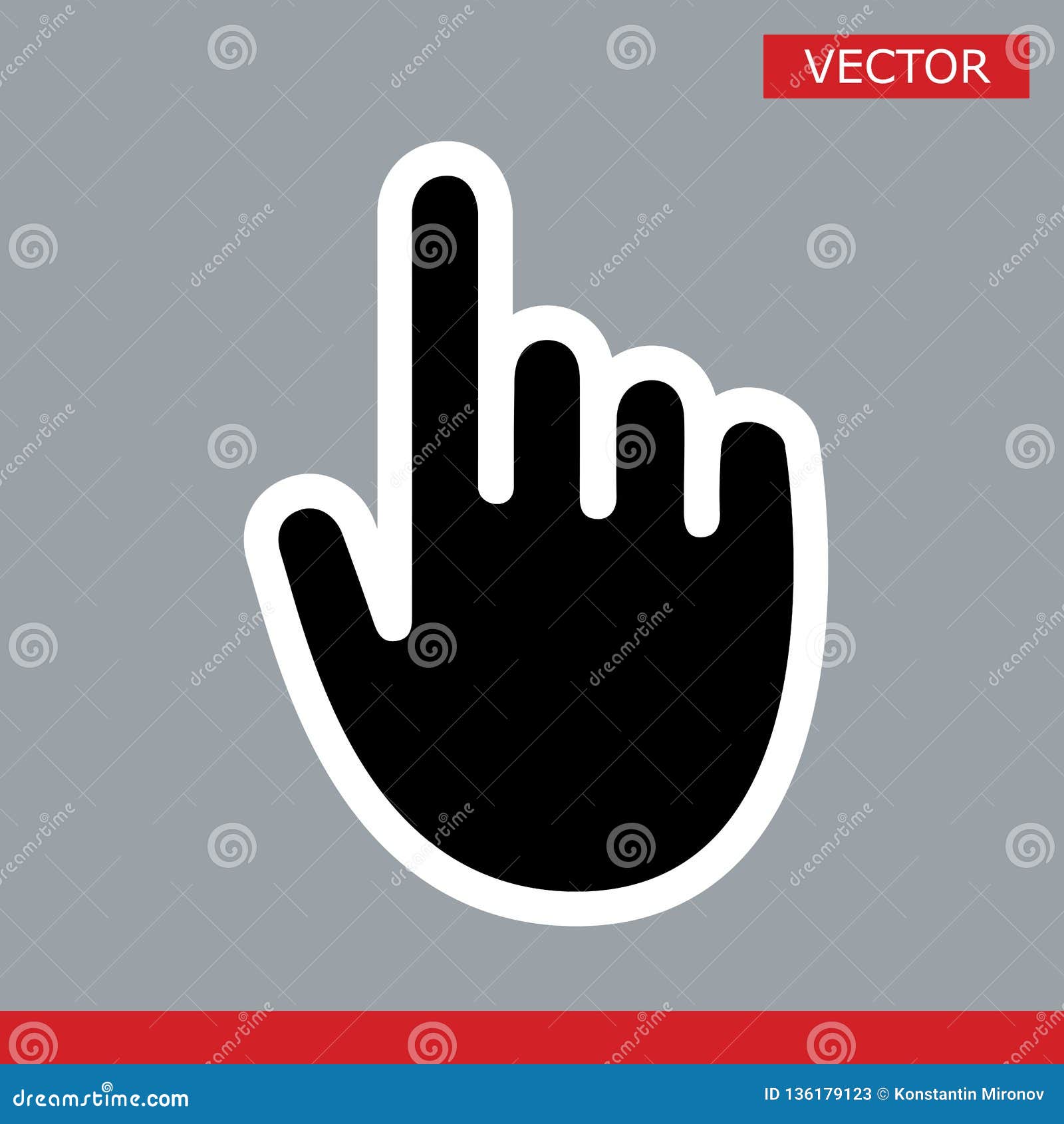 Cursor Vector Illustrationwith Rounded Corners Pointer Icon. Stock ...