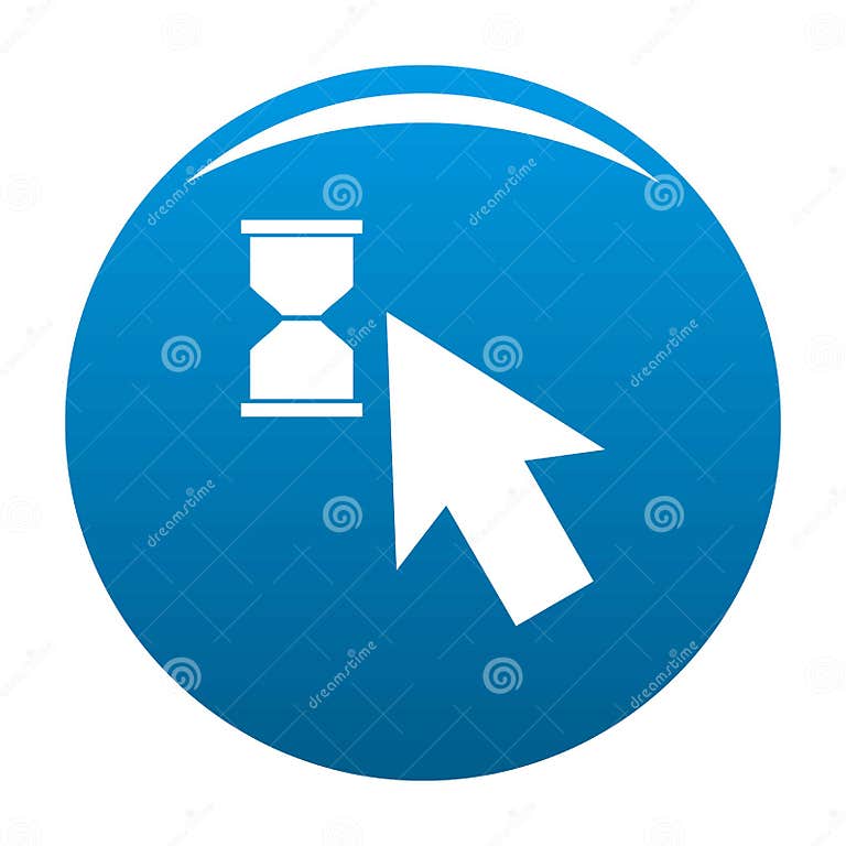 Cursor wait icon blue stock illustration. Illustration of selection ...
