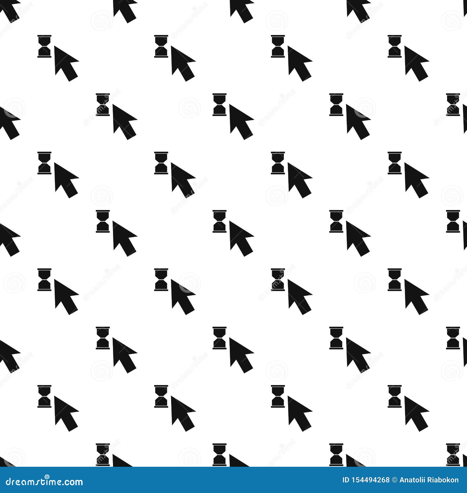 Cursor Wait Pattern Seamless Vector Stock Vector - Illustration of ...