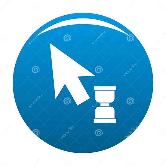 Cursor wait web icon blue stock illustration. Illustration of computer ...