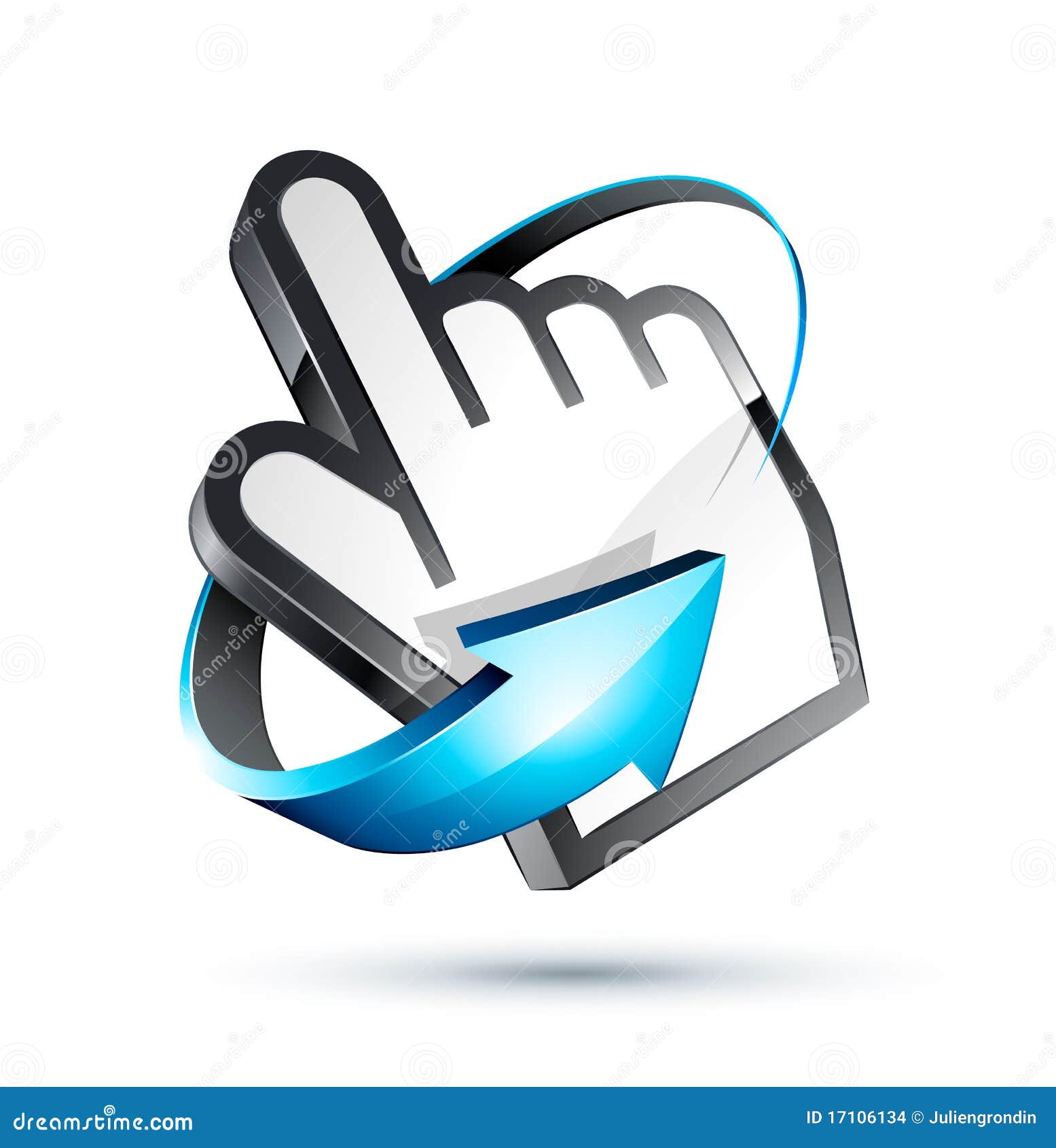 Cursor y mano del puntero stock de ilustración. Ilustración de icono ...