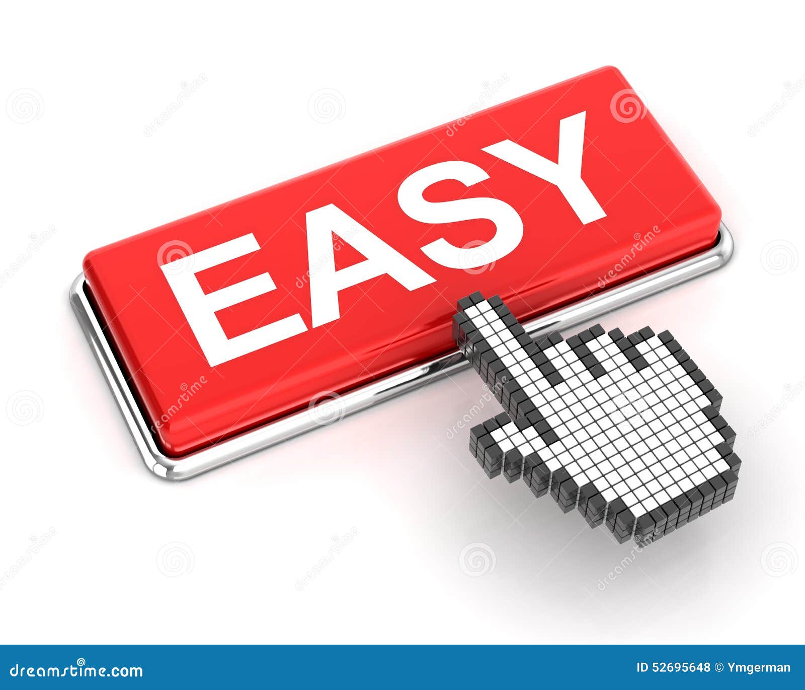 Cursore Della Mano Che Clicca Un Bottone Facile Illustrazione di Stock ...