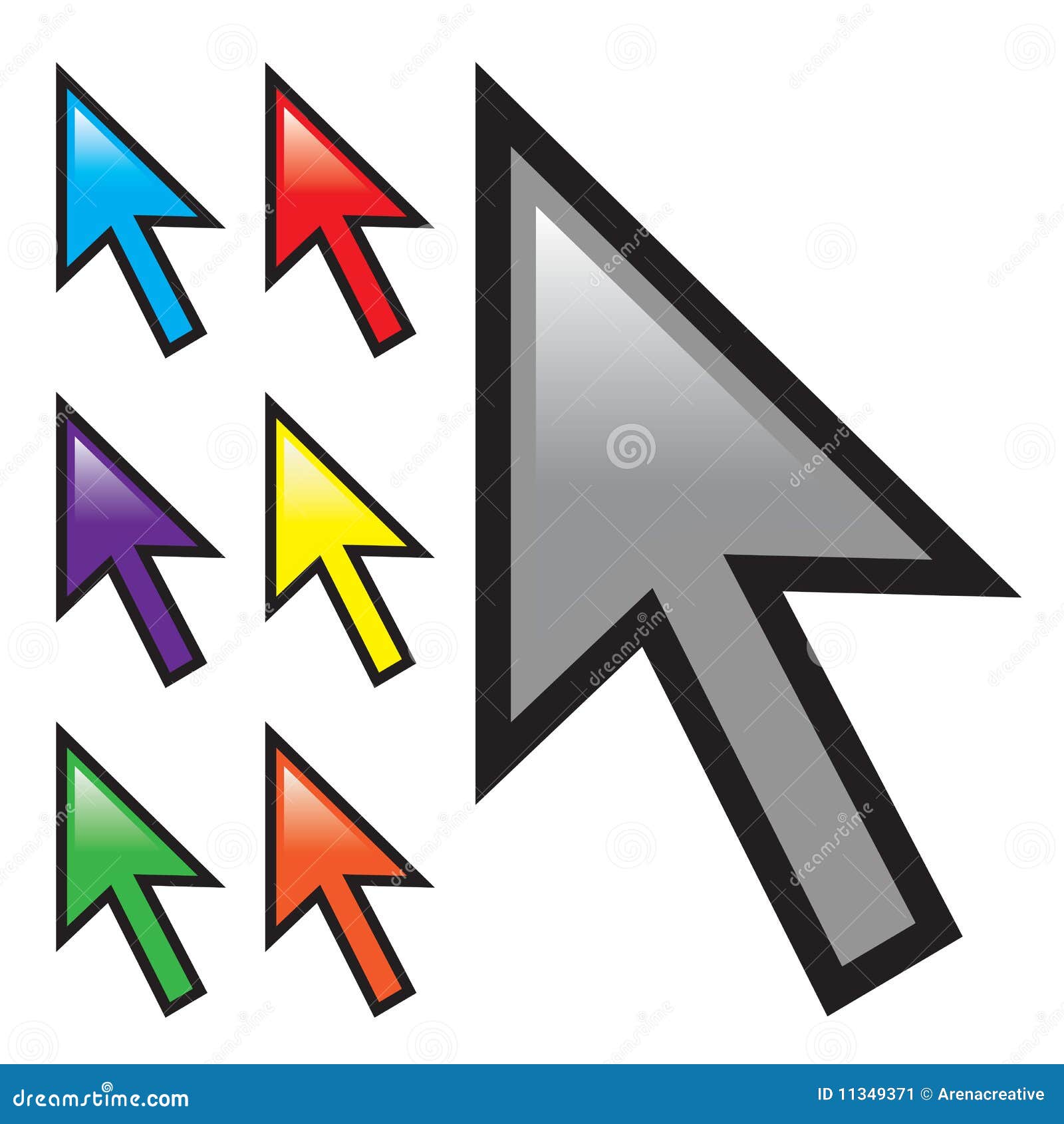 Cursores De La Flecha Del Ratón Ilustración del Vector - Ilustración de ...