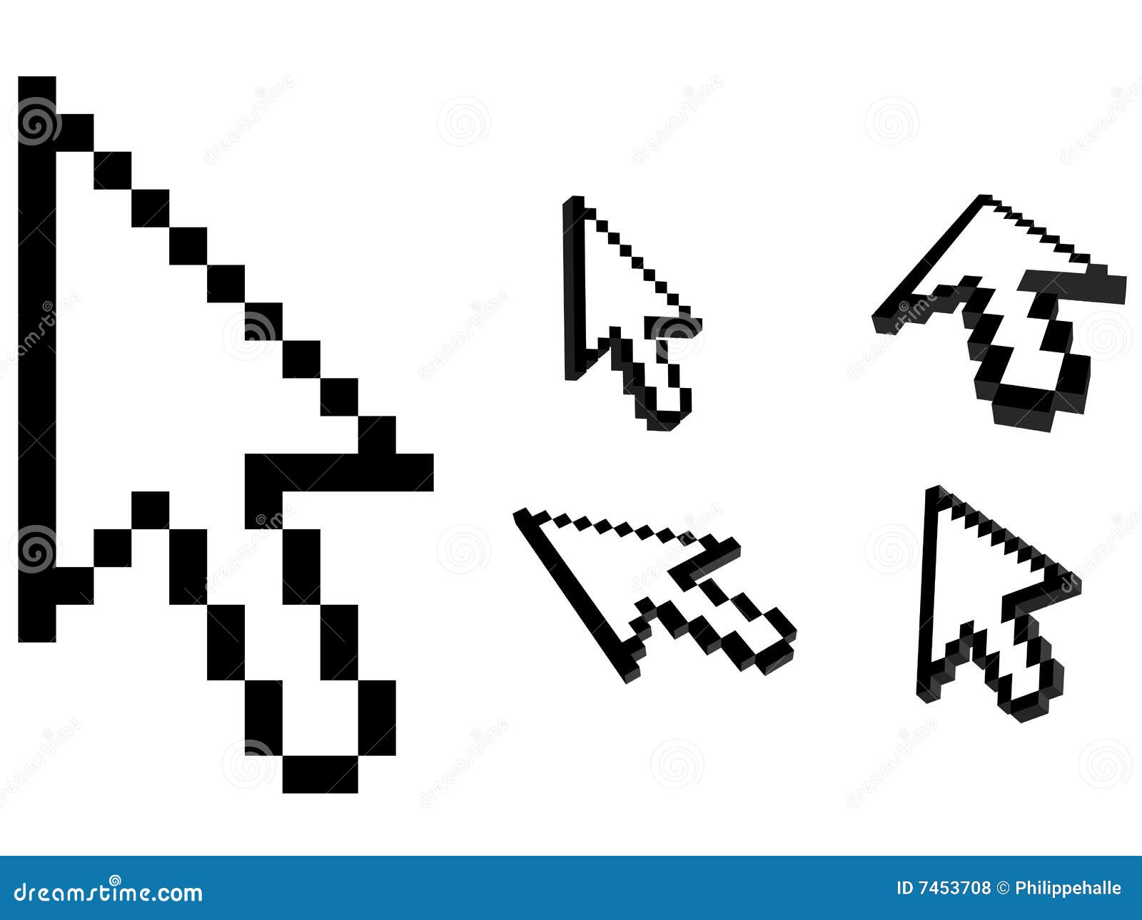 Cursores do rato ilustração do vetor. Ilustração de rede - 7453708