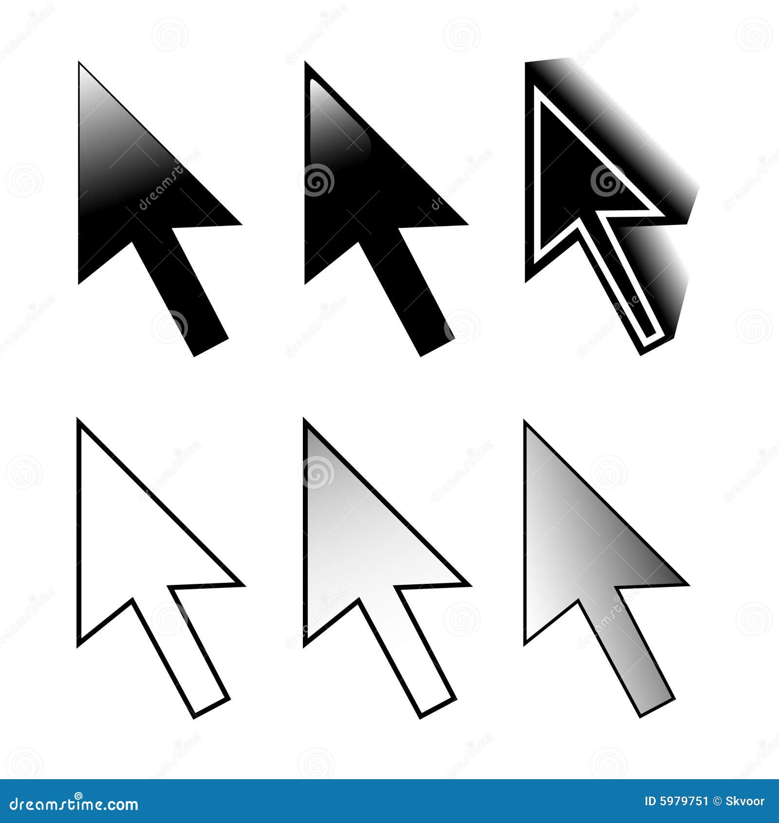 Cursori del mouse illustrazione vettoriale. Illustrazione di cursore ...