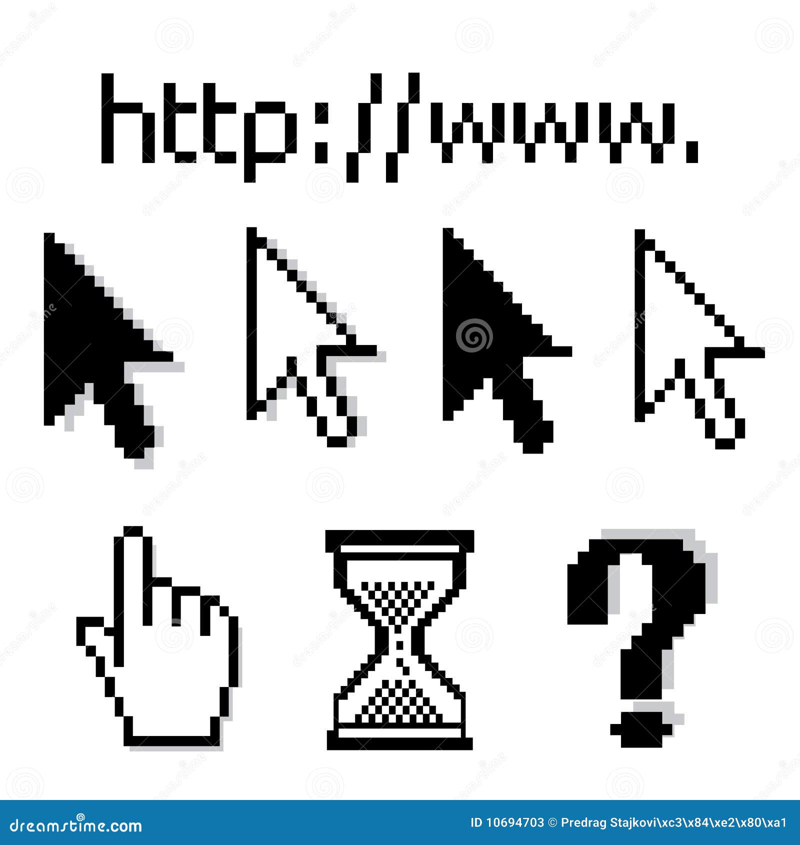 Cursors stock vector. Illustration of internet, information - 10694703