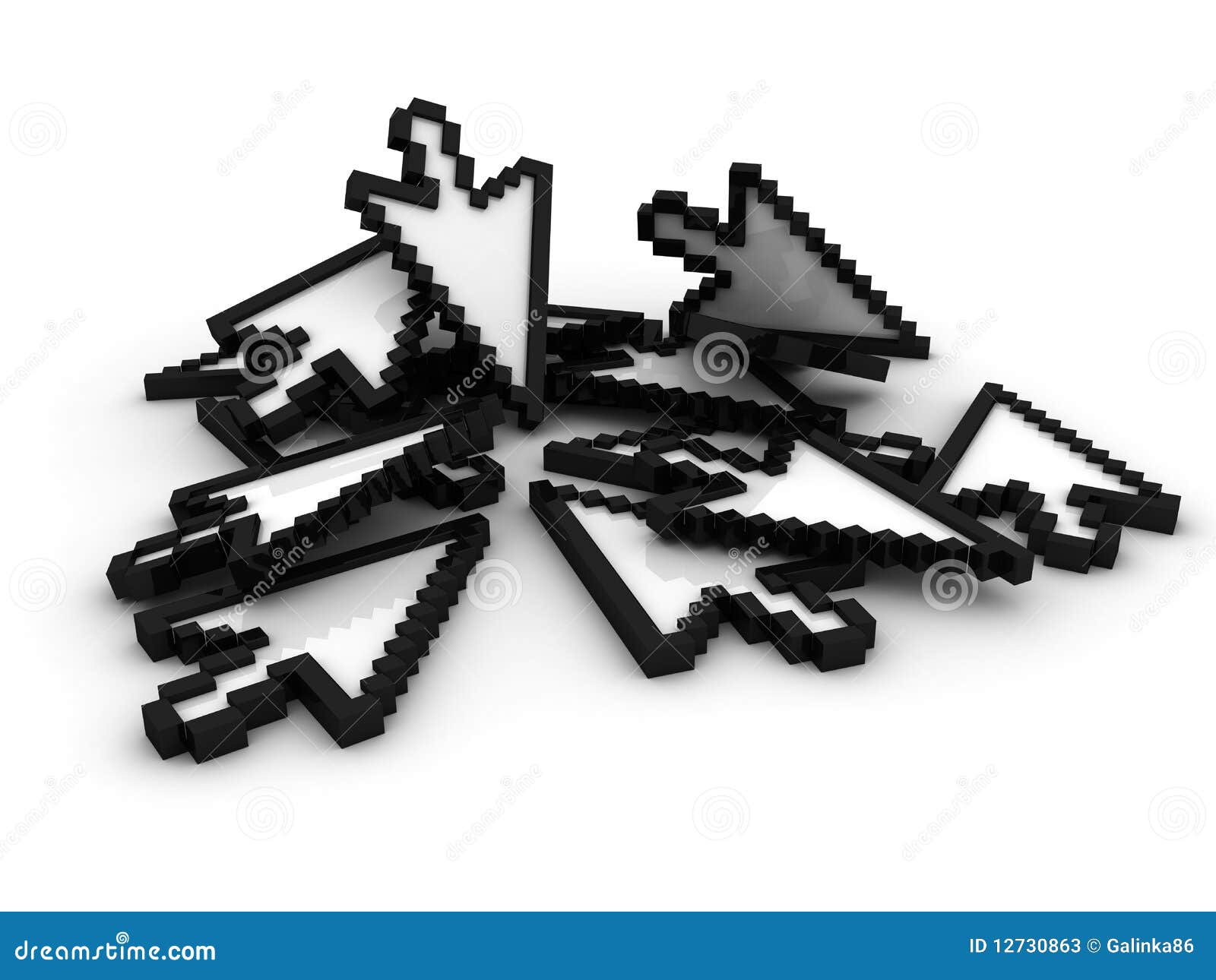 Cursors stock illustration. Illustration of white, symbol - 12730863