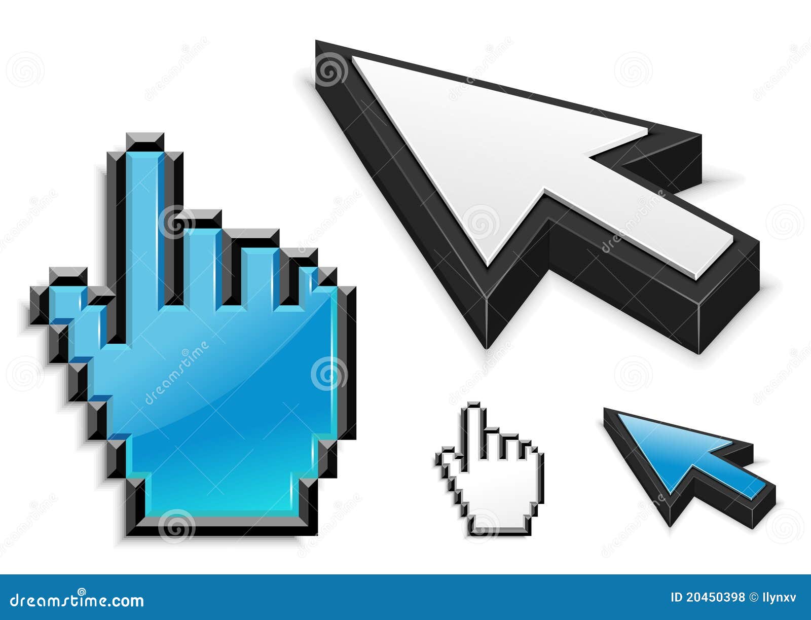 Cursors stock vector. Illustration of internet, human - 20450398