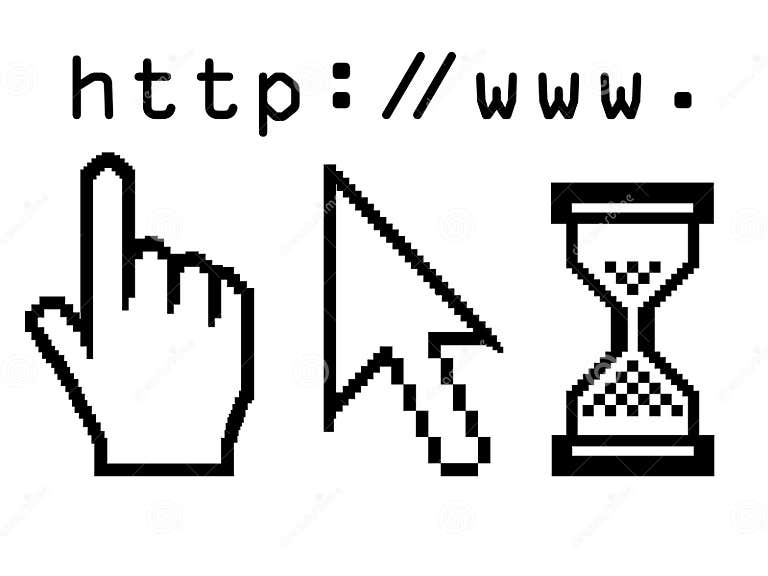 Cursors stock vector. Illustration of input, button, email - 8121909