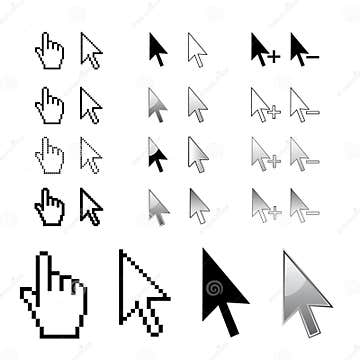 Cursors, arrows in vector stock vector. Illustration of connection ...