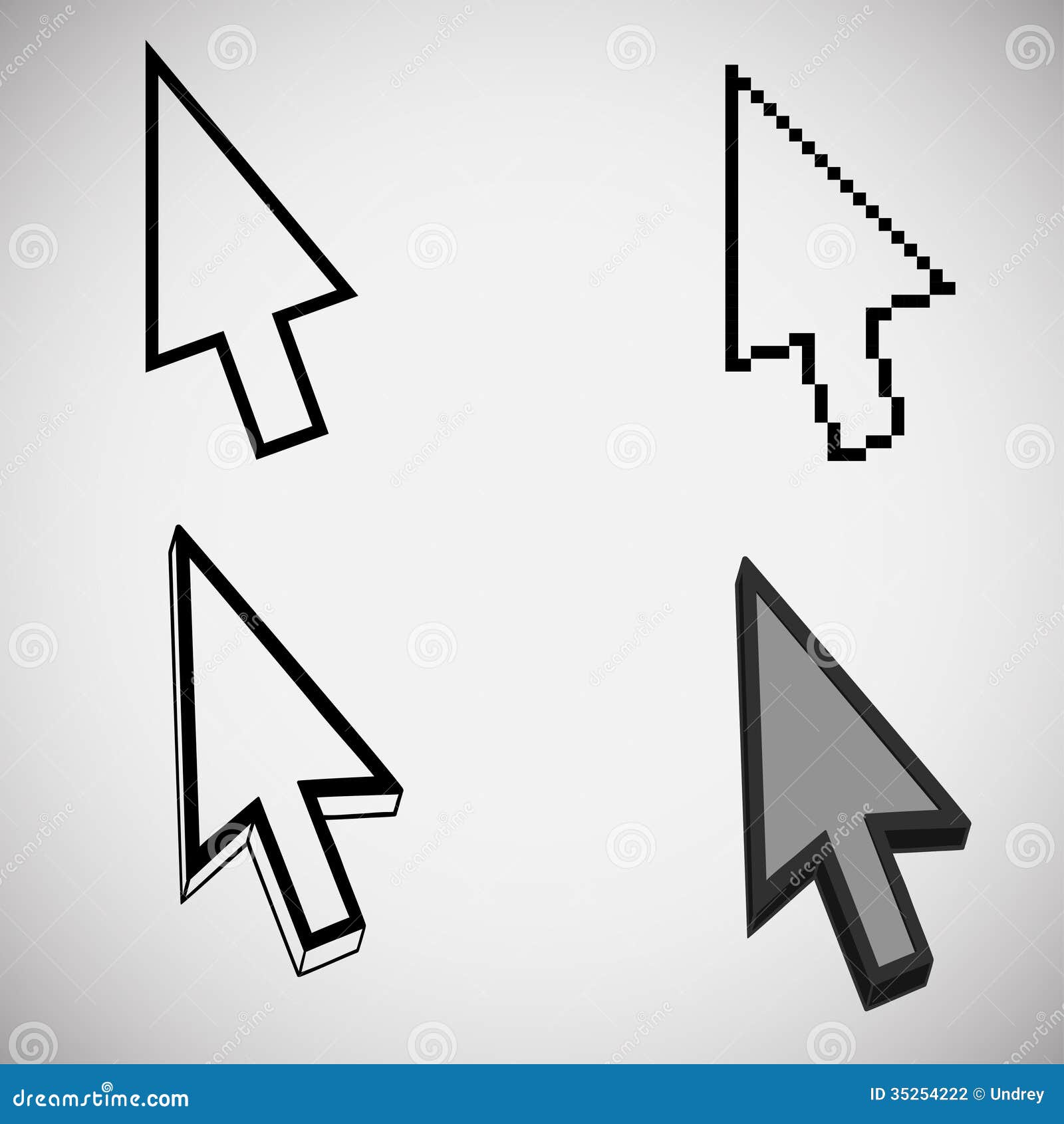 Cursors Icons Mouse Arrow Vector Illustration Stock Vector ...
