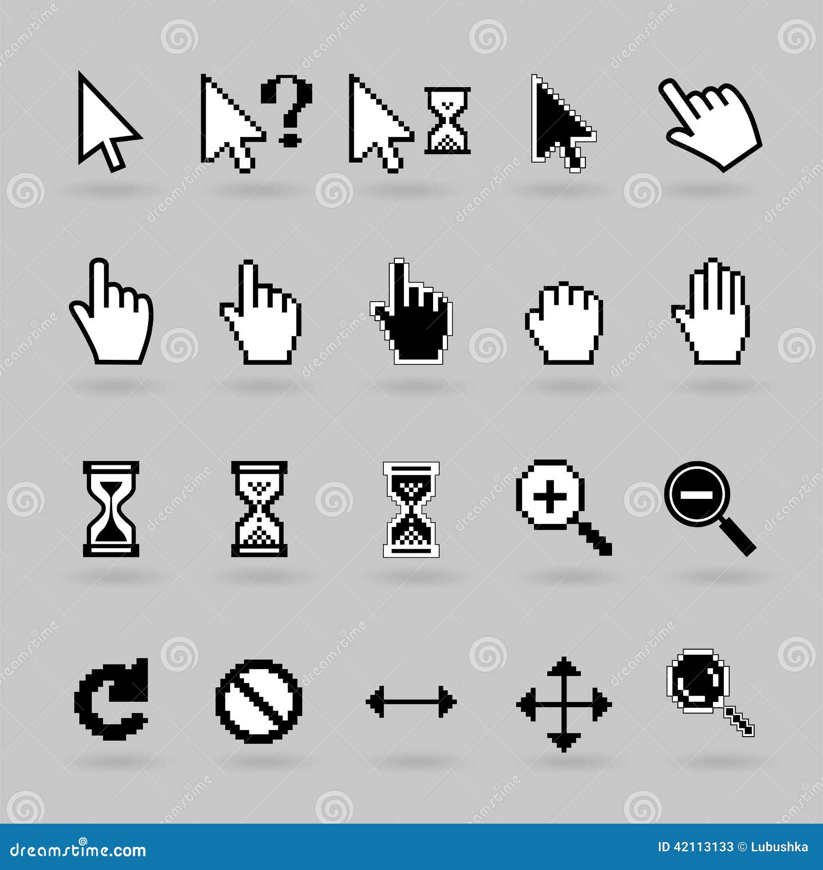 Cursors icons stock vector. Illustration of entry, internet - 42113133