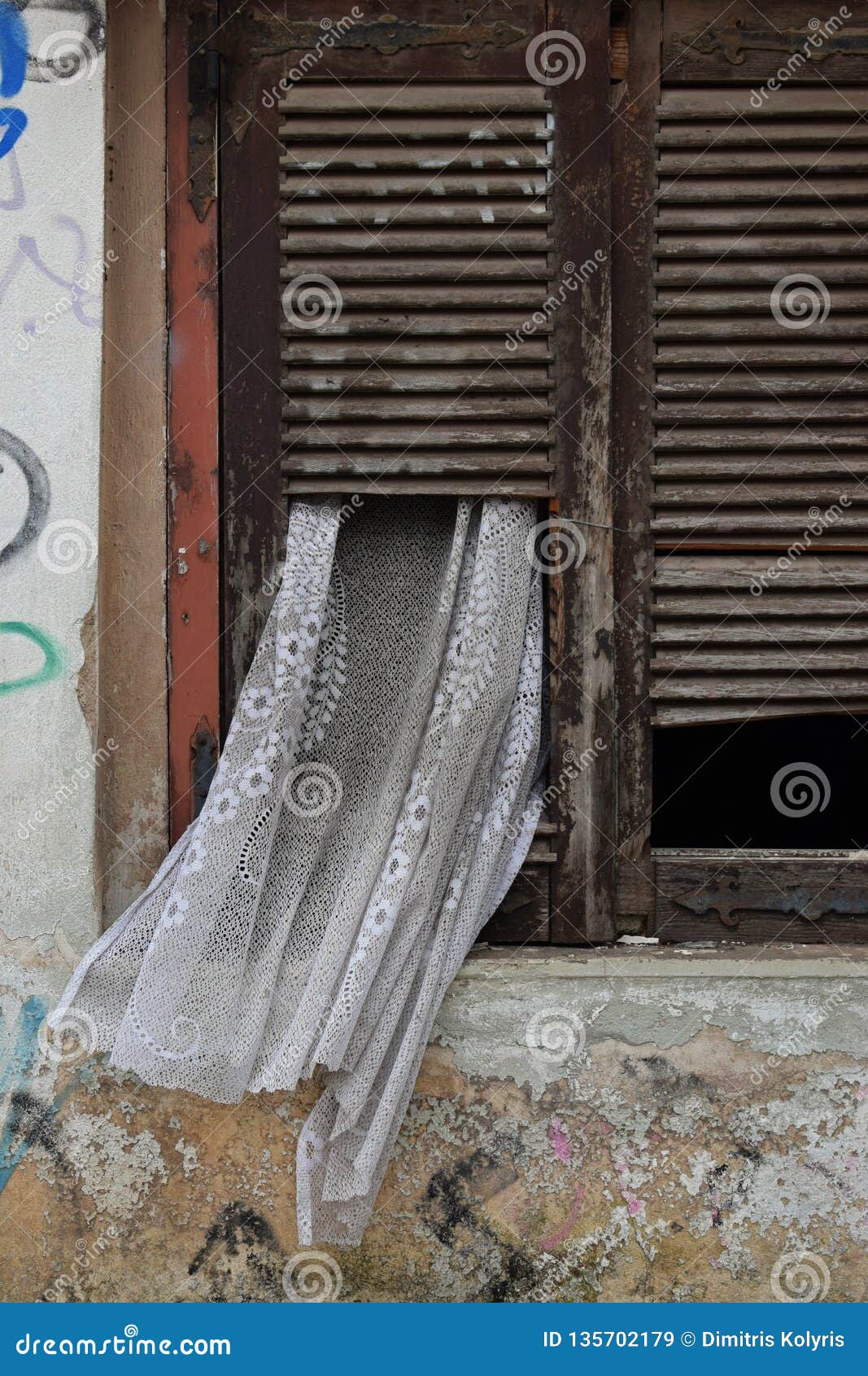 Curtain Broken Window Shutter Stock Image - Image of absence, curtain ... Curtain Broken Window Shutter Stock Image - Image of absence, curtain ...