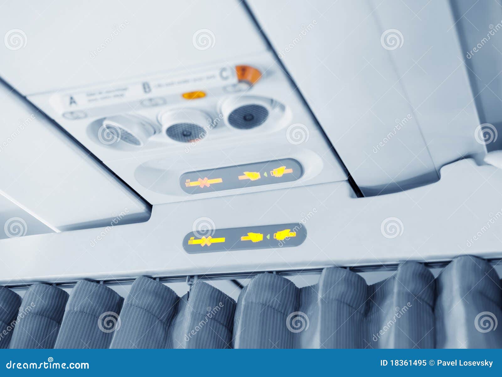 Curtain between Cabins of the Airplane. Stock Image - Image of aircraft ...
