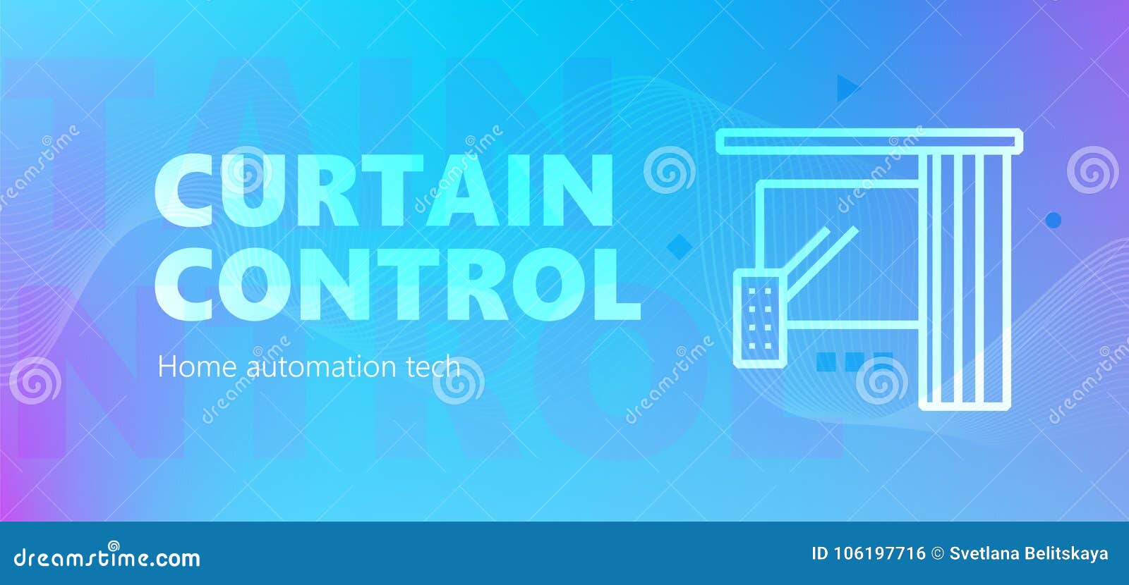 Curtain Control System Emblem Stock Vector - Illustration of smart ...