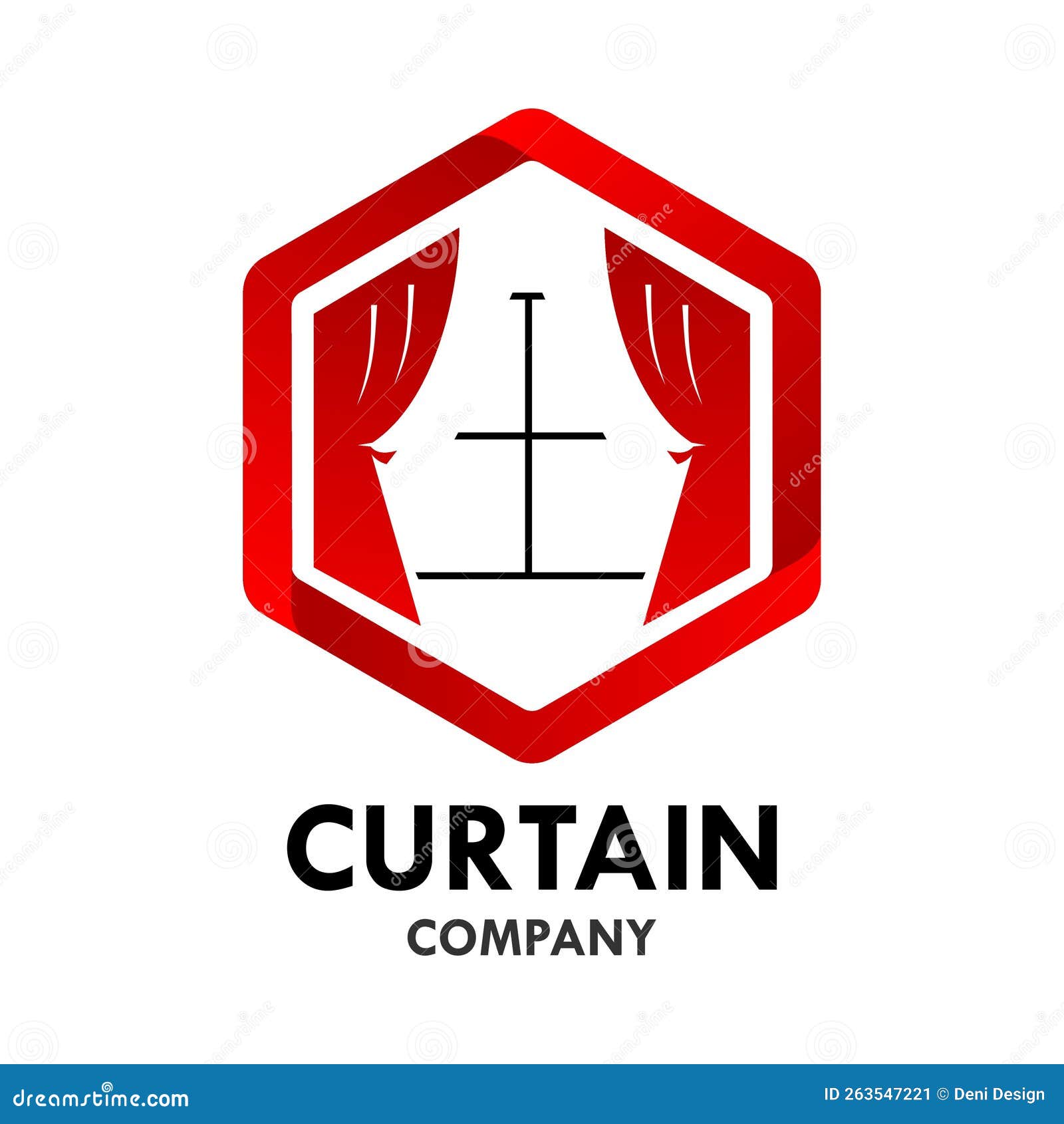 Curtain design logo stock vector. Illustration of line - 263547221