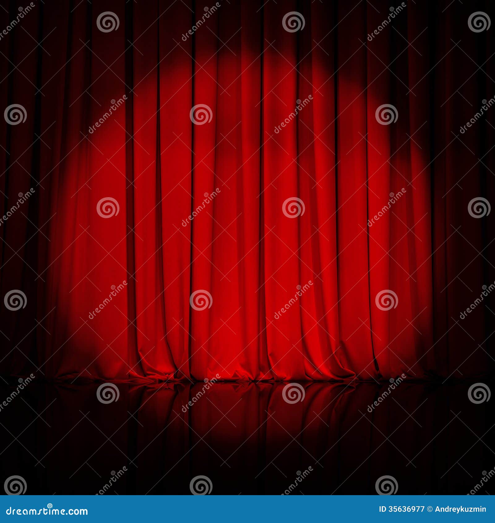 Background With Red Curtain And Spotlights. Design For Presentation ...
