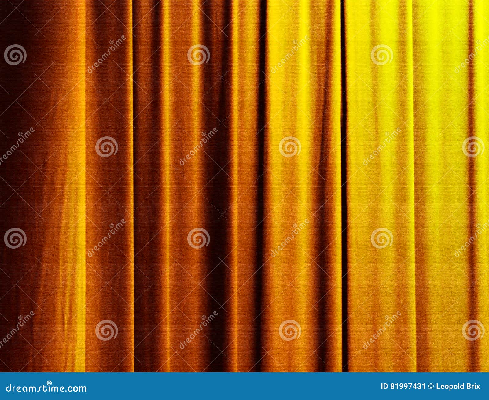 Curtain in gold stock image. Image of parallel, light - 81997431