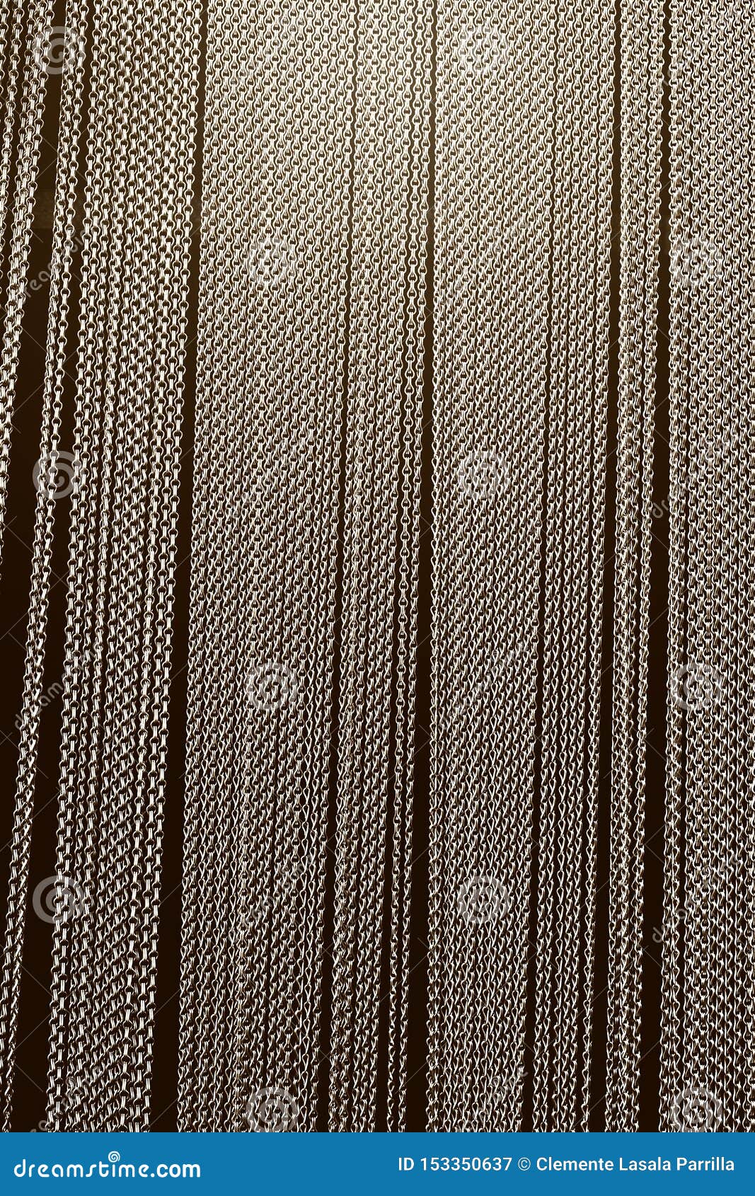 Curtain with Hanging Chains. Pattern Background Stock Image - Image of ...