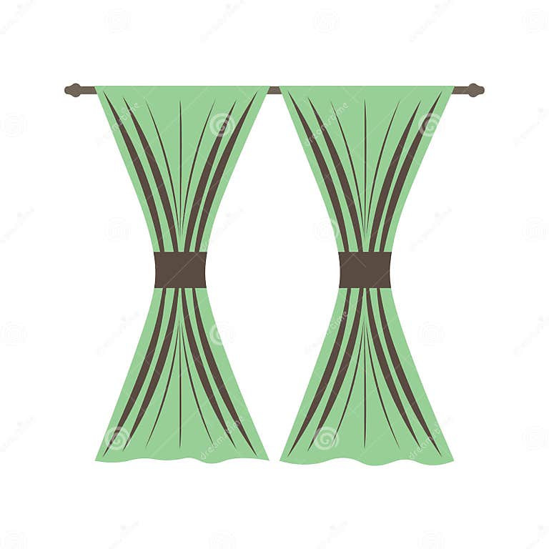Curtain Illustrator Icon Free Stock Vector - Illustration of interior ...