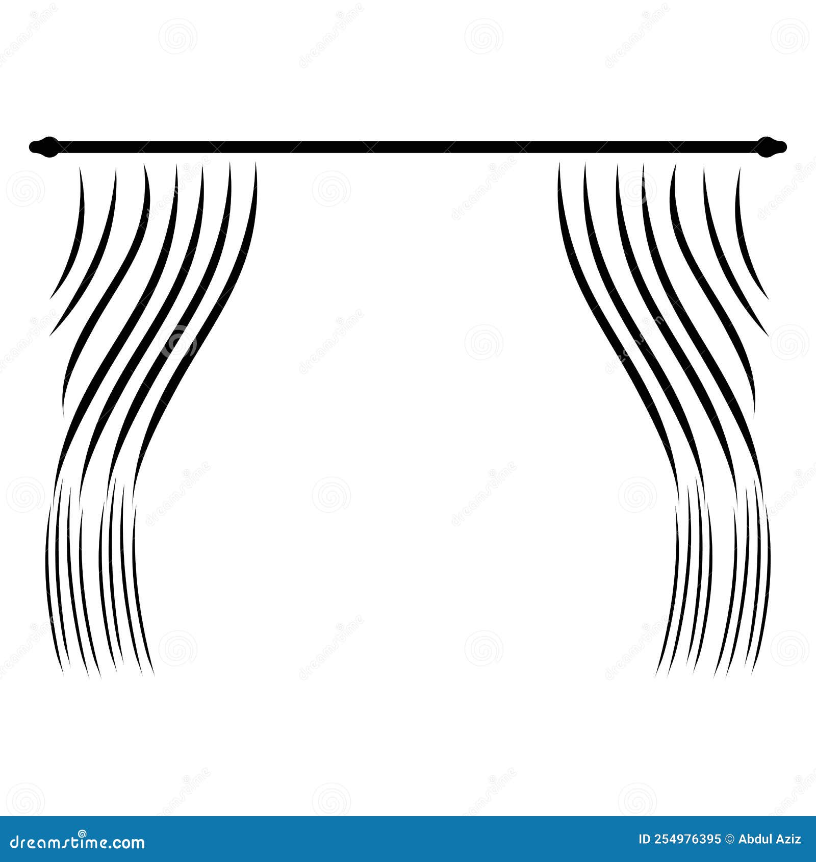 Curtain Illustrator Icon Free Stock Vector - Illustration of closed ...