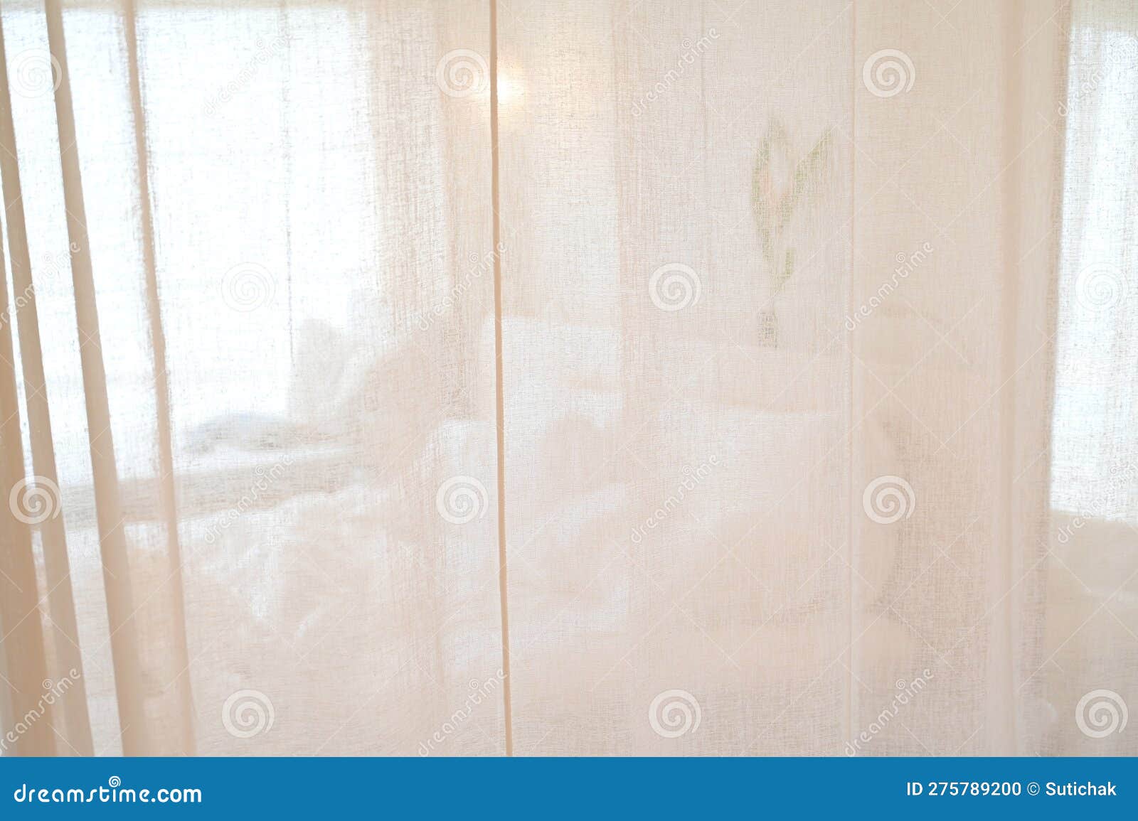 Close Up White Curtain in the Room, Interior Design Stock Photo - Image ...