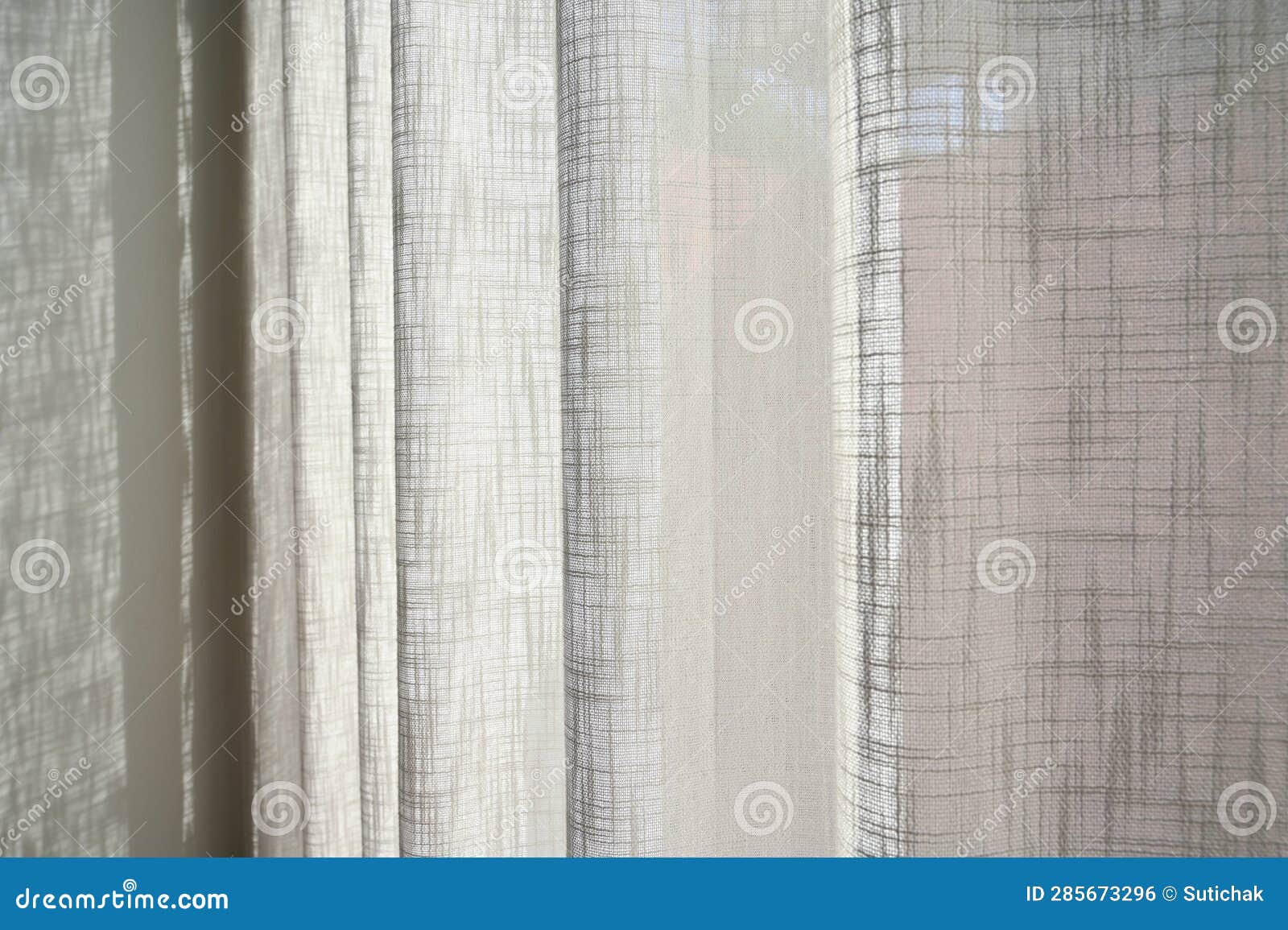 Close Up Curtain in the Room, Interior Design Stock Photo - Image of ...