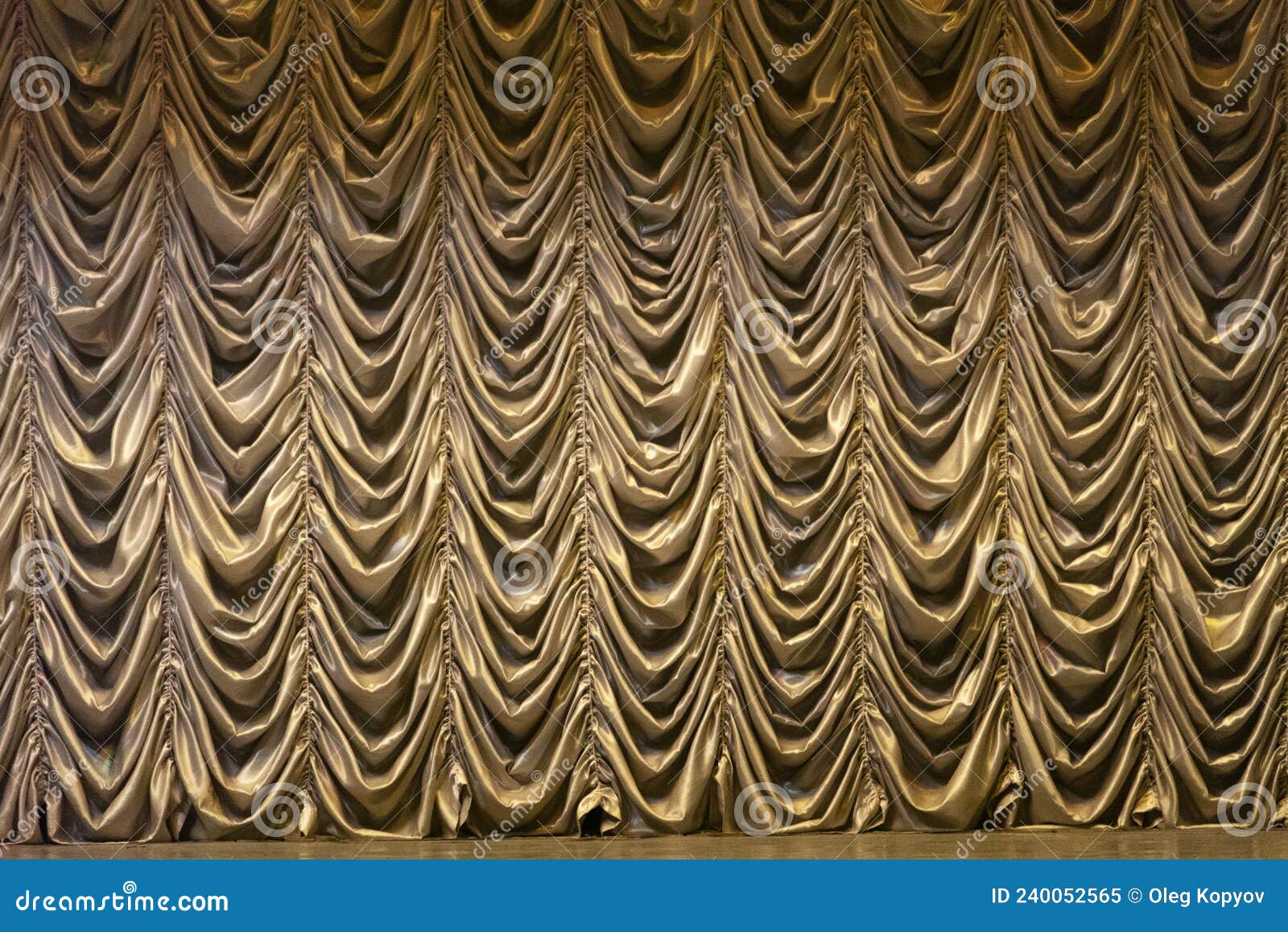 Curtain on Stage. Fabric Hangs in Waves Stock Image - Image of ...