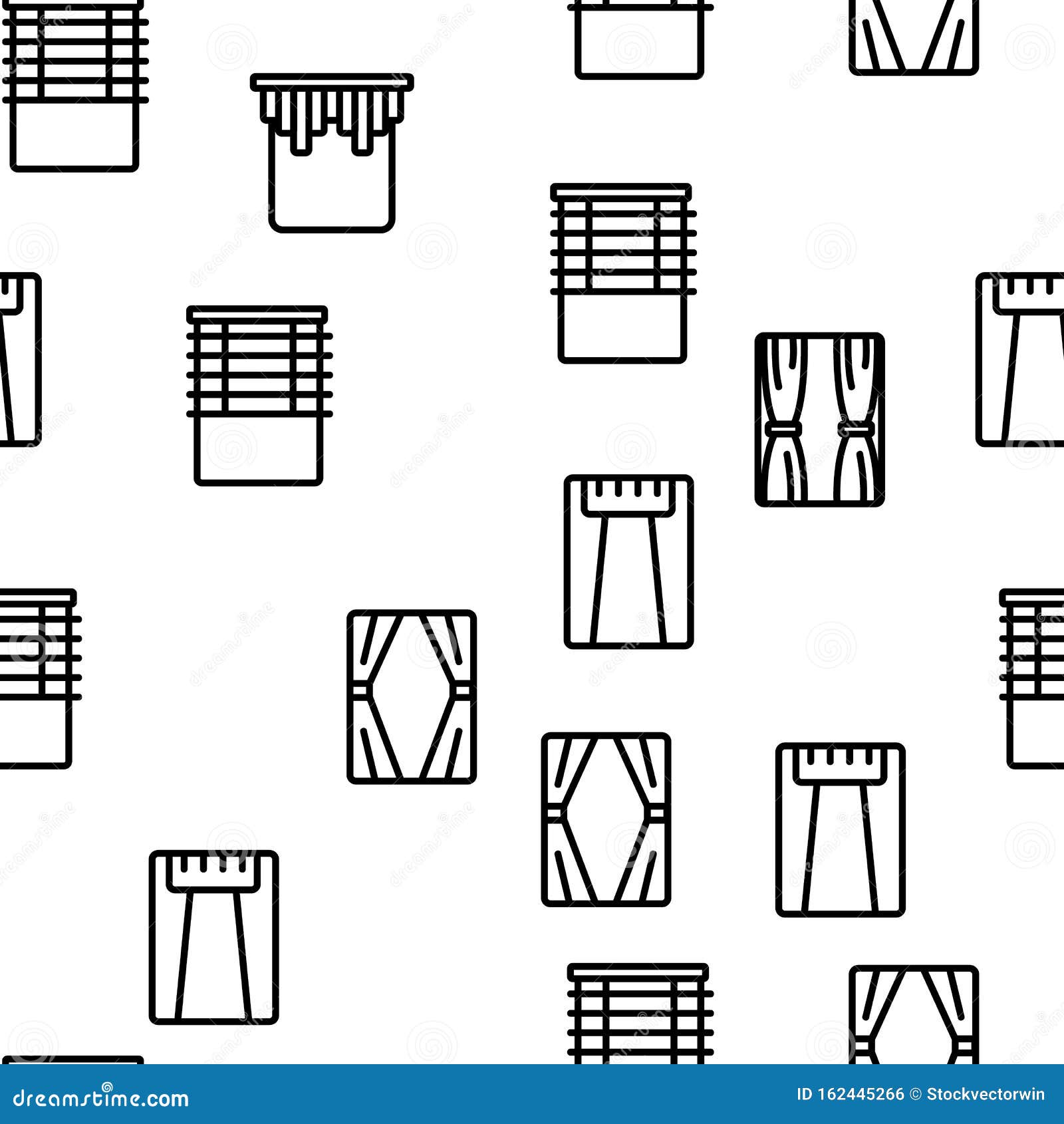 Curtain Vector Seamless Pattern Stock Vector - Illustration of elegance ...