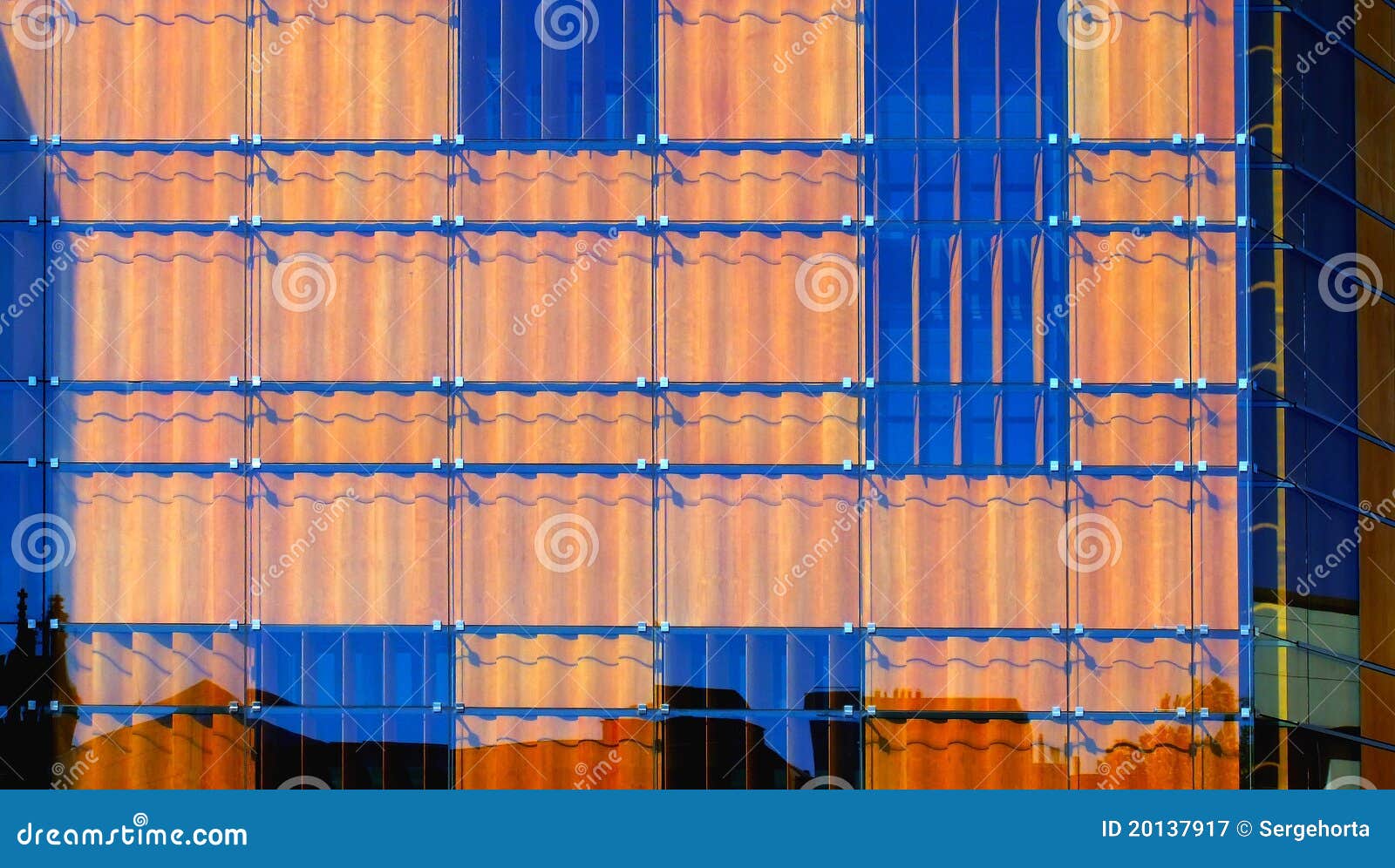 Curtain Wall Reflection stock image. Image of finance - 20137917
