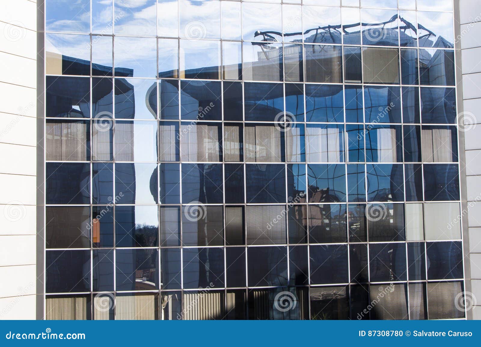 Curtain wall stock photo. Image of reflections, wall - 87308780