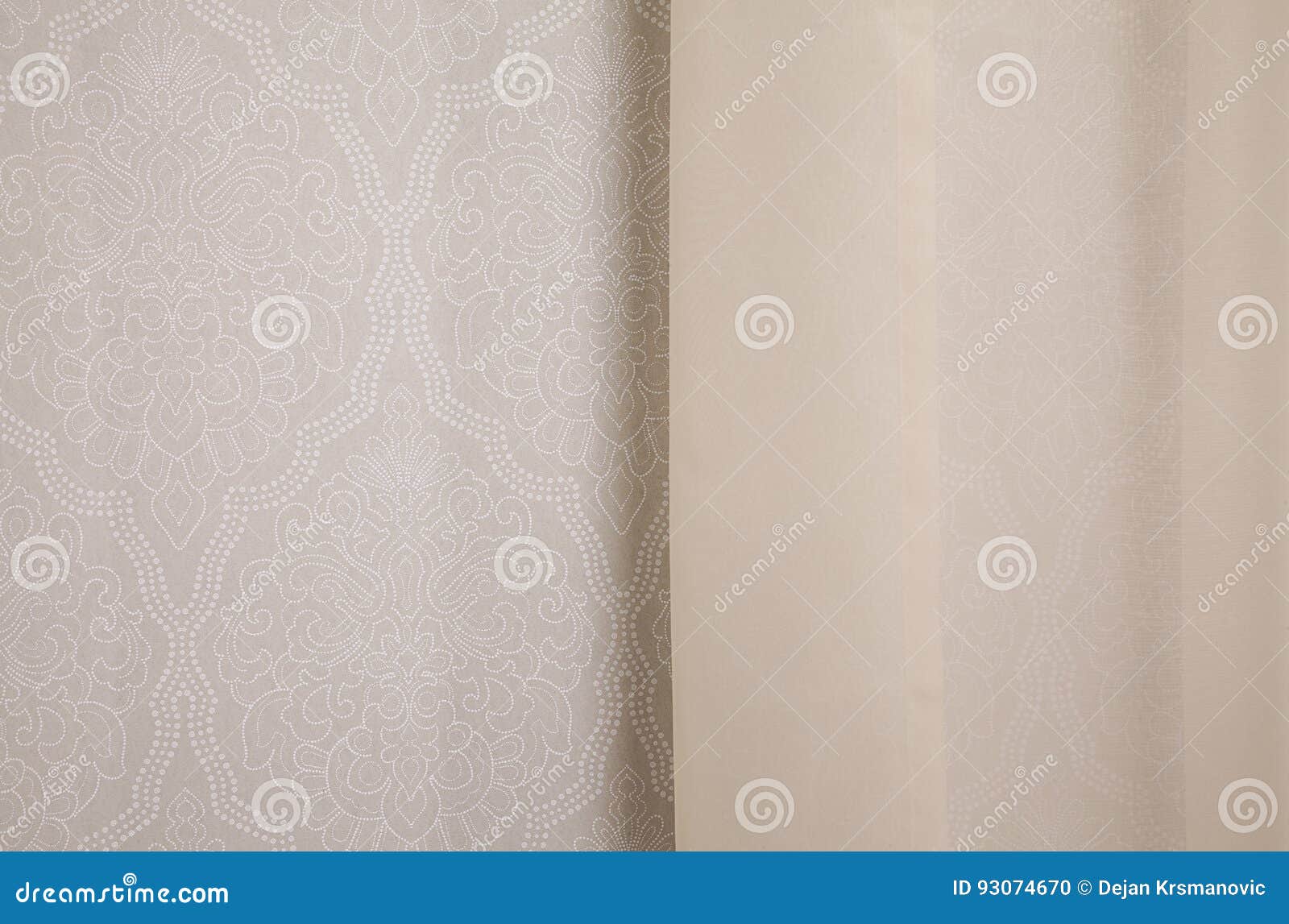 Curtain and Wallpapers stock photo. Image of brown, curtain - 93074670
