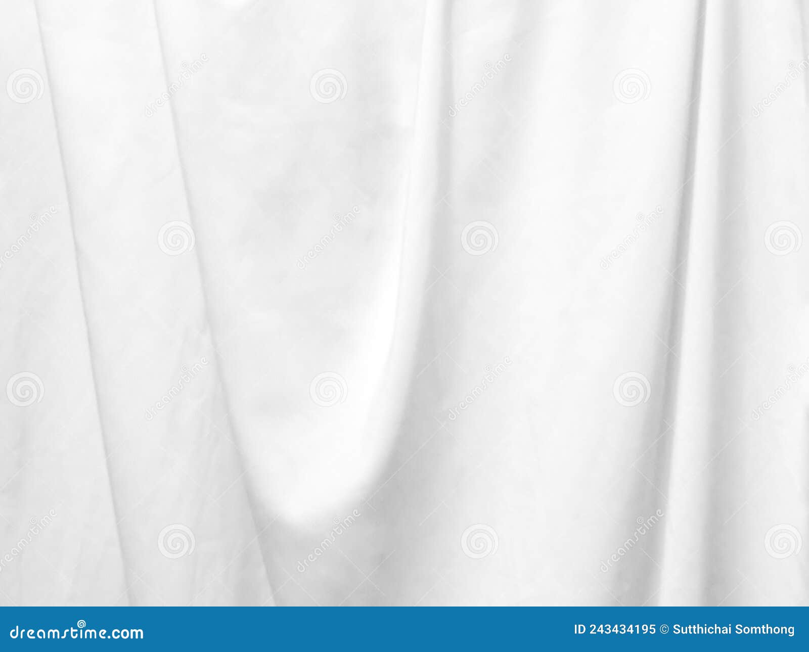 Curtain White Wave Curve . Abstract Backround on Isolated Stock Image ...
