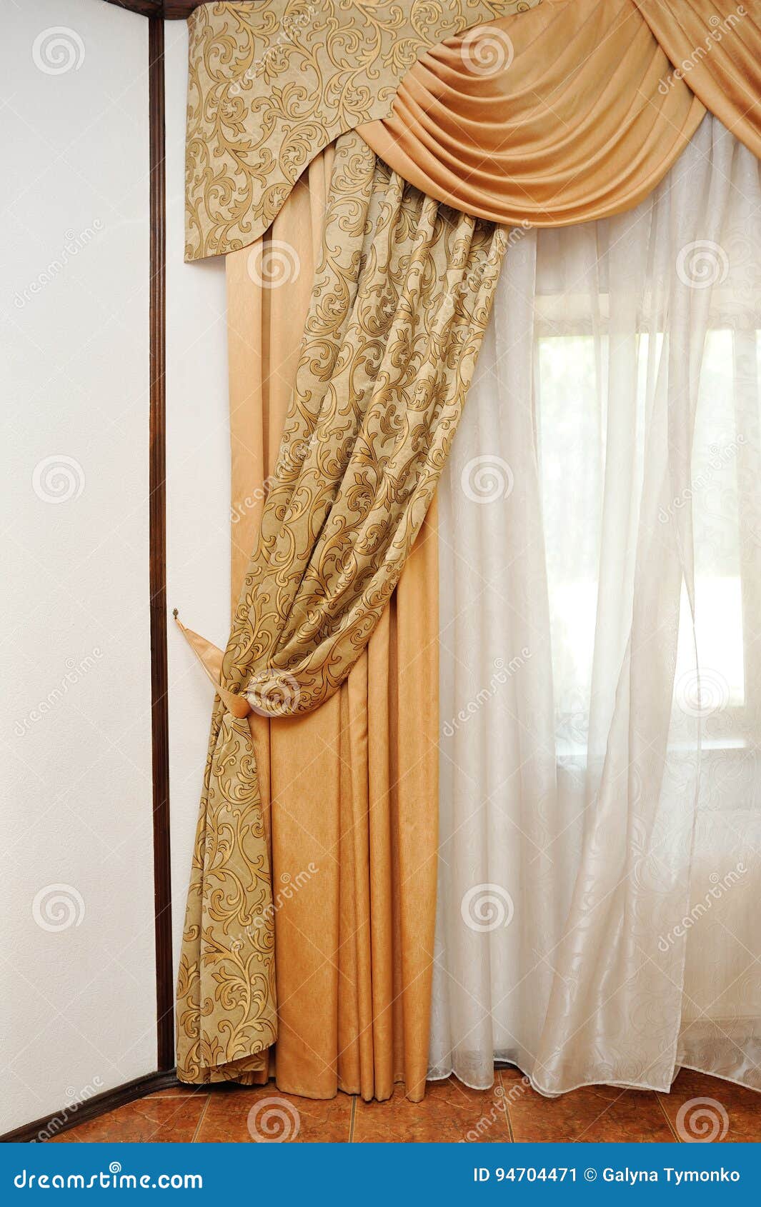 Curtain Yellow Gold on Retro Background Stock Image - Image of film ...