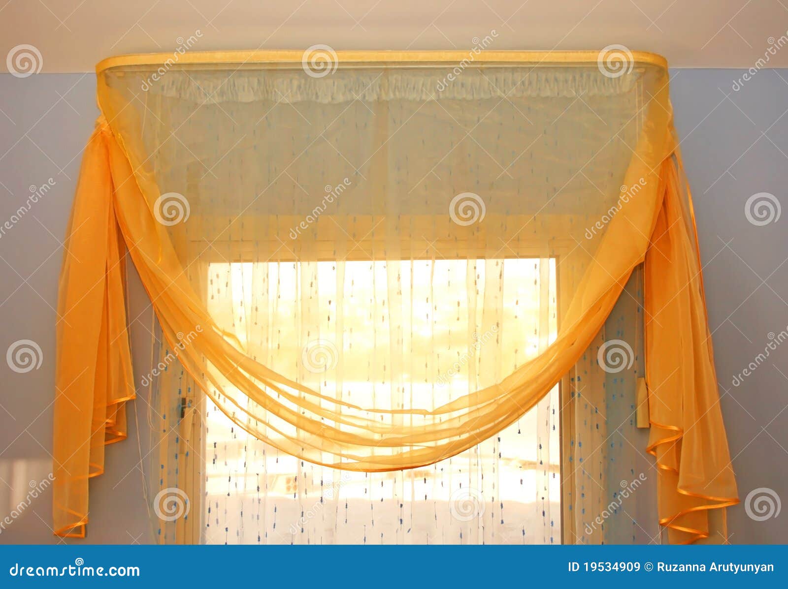 Curtains stock image. Image of design, yellow, decoration - 19534909