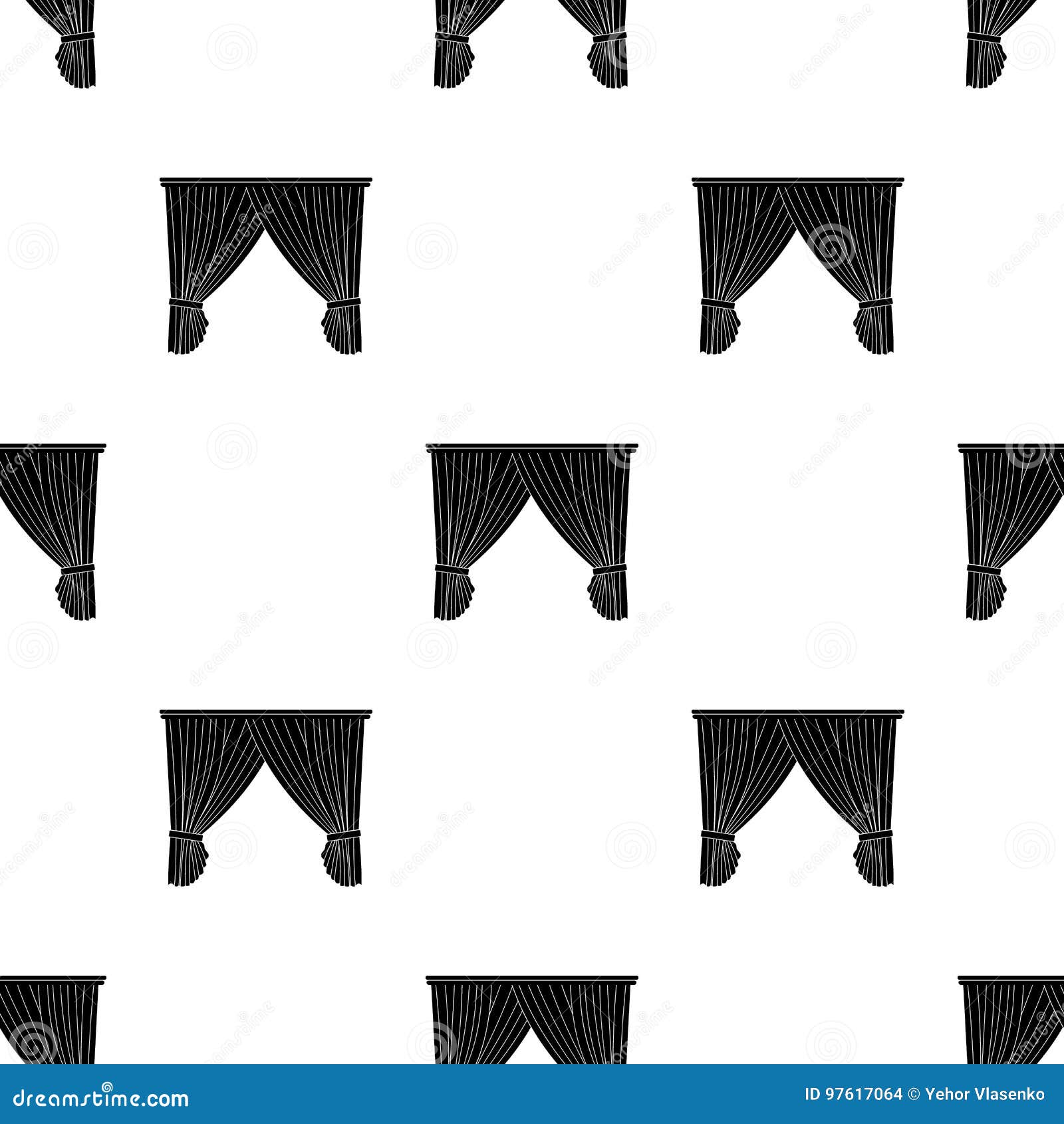 Curtains with Drapery on the Cornice.Curtains Single Icon in Black ...