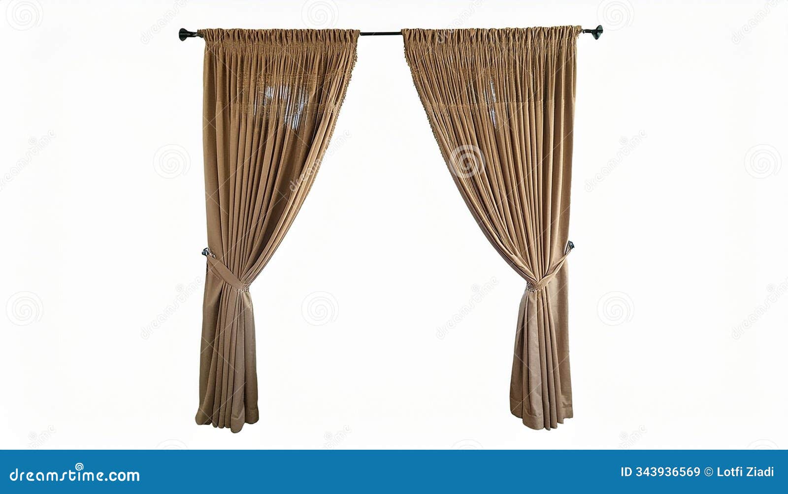 Curtains Front View Full Length Isolate on White Background PNG Stock ...