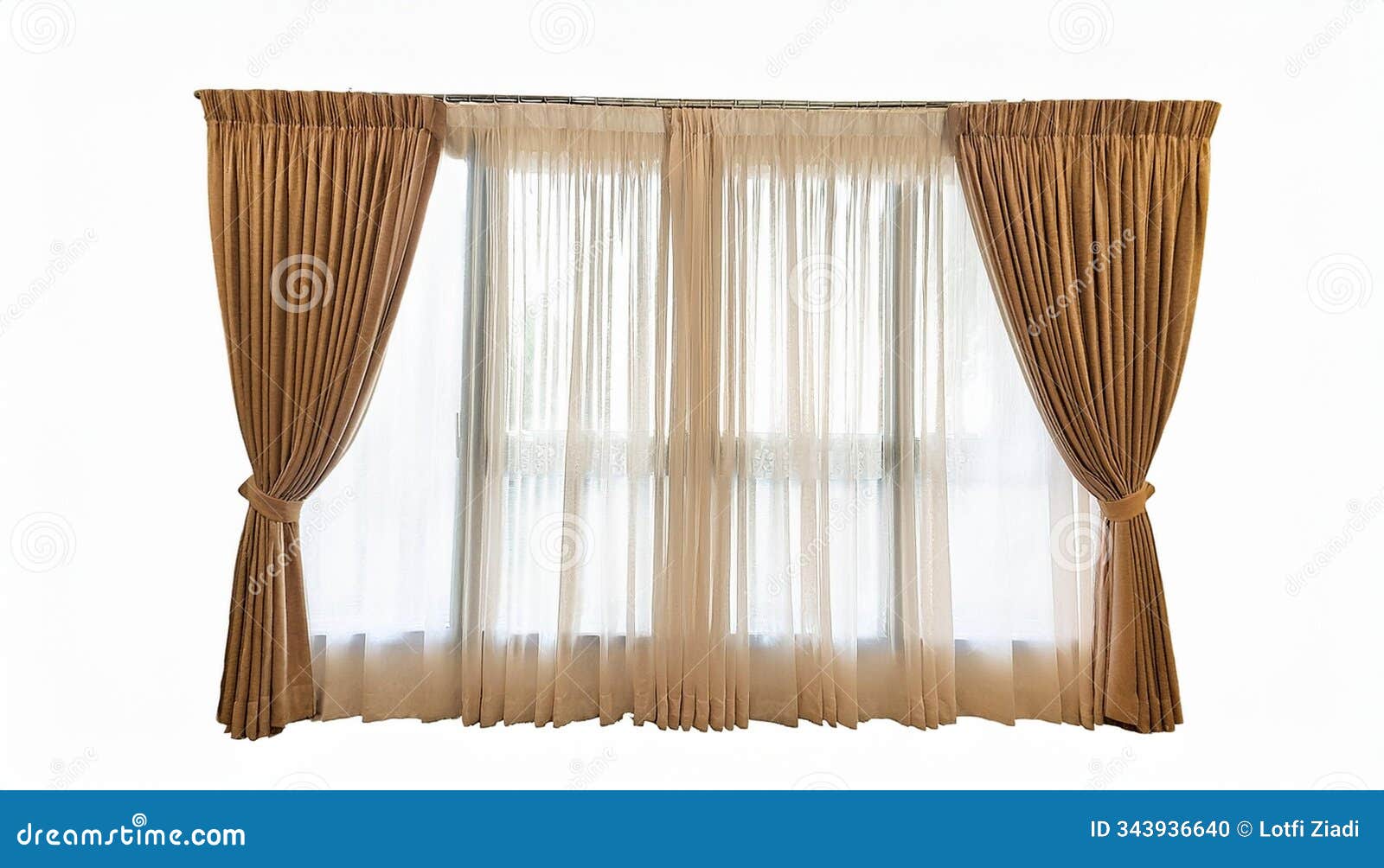Curtains Front View Full Length Isolate on White Background PNG Stock ...