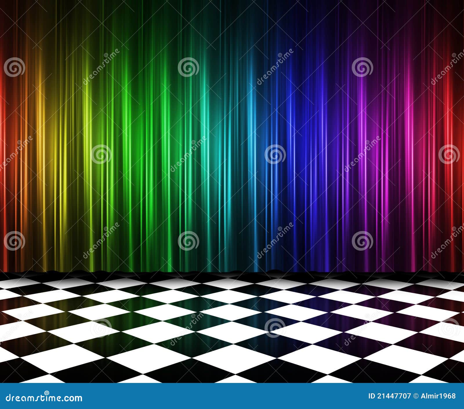 Curtains in multi colors stock illustration. Illustration of interior ...