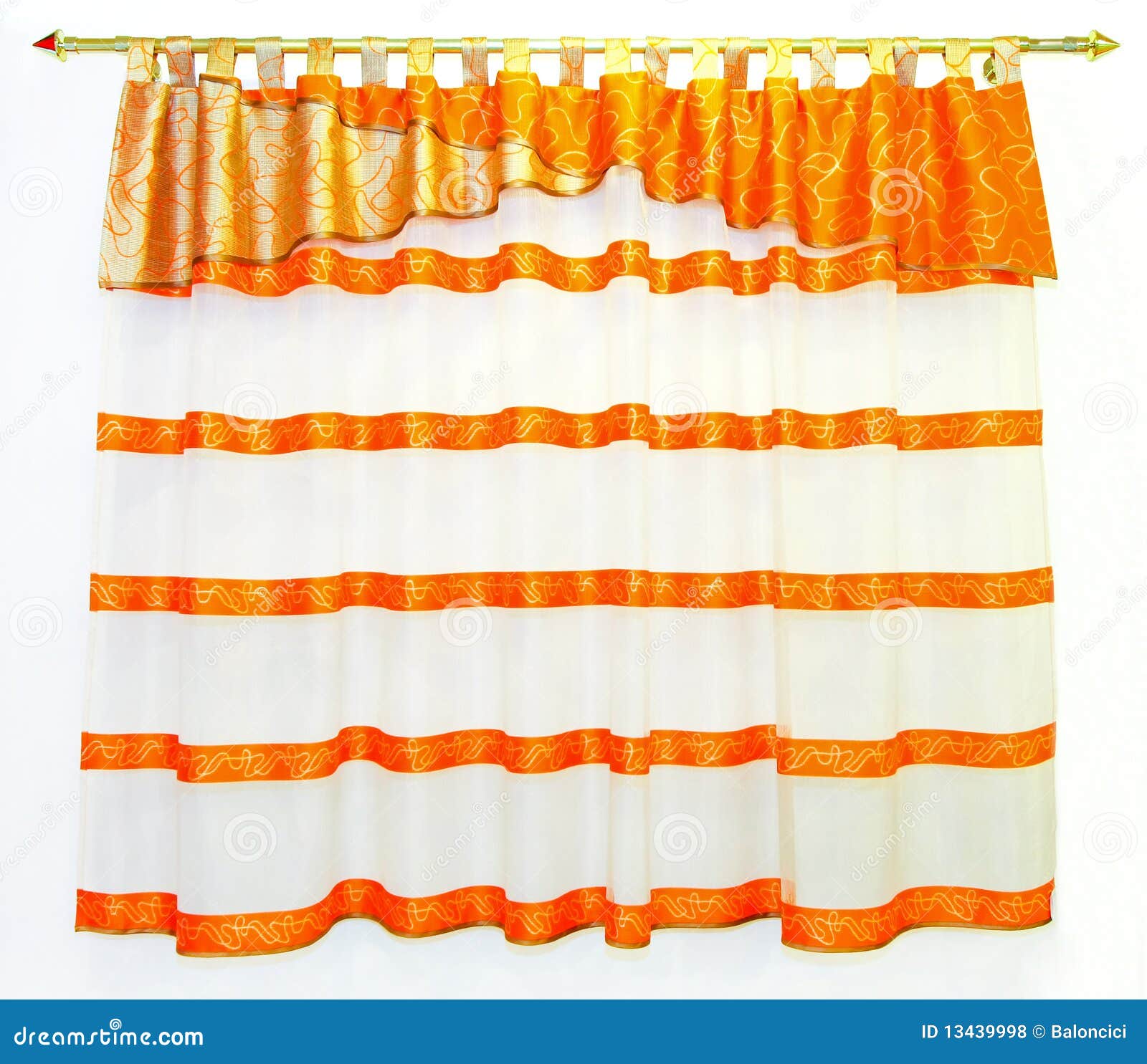 Curtains orange stock photo. Image of curtain, decorative - 13439998